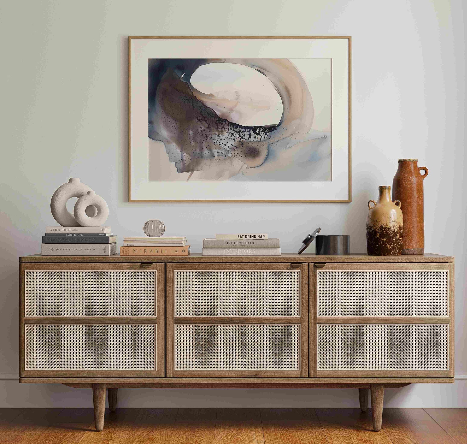 Watercolor Wabi Sabi Japandi Abstract Wall Art Digital Art Print ...