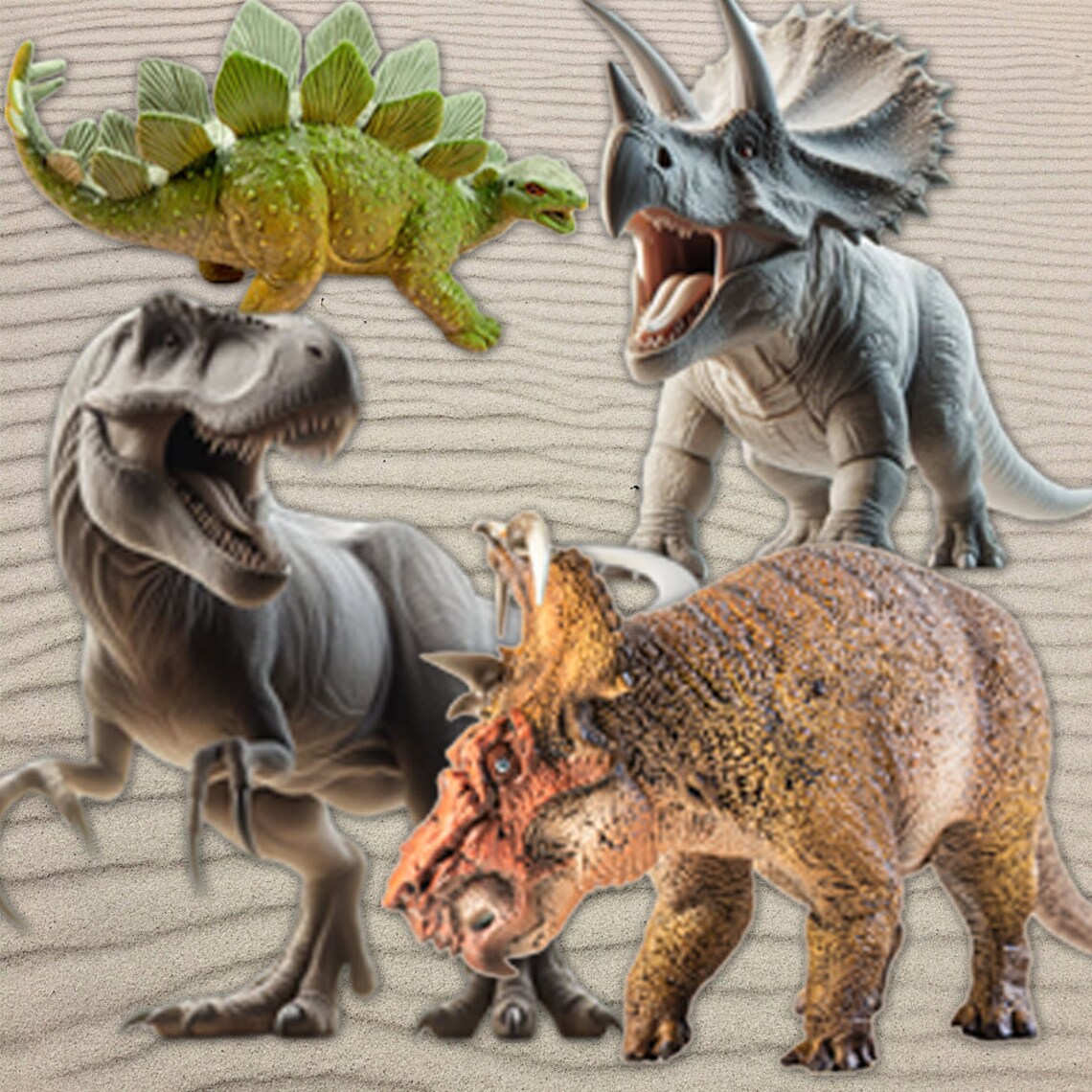 63 300 Dpi Dinosaur 3D Clip Art Files set B 21 Designs of Realistic ...
