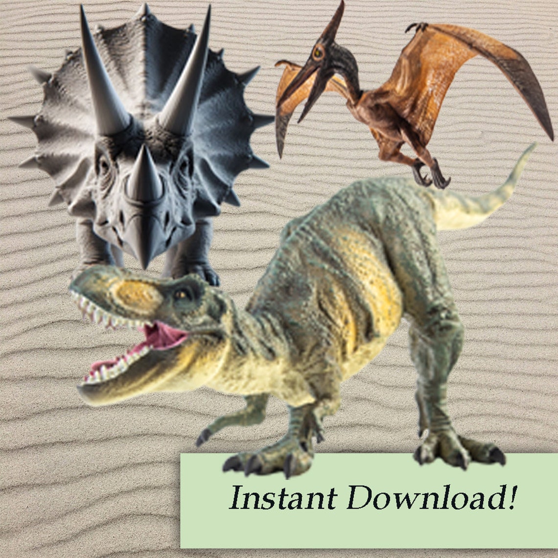 63 300 Dpi Dinosaur 3D Clip Art Files set B 21 Designs of Realistic ...