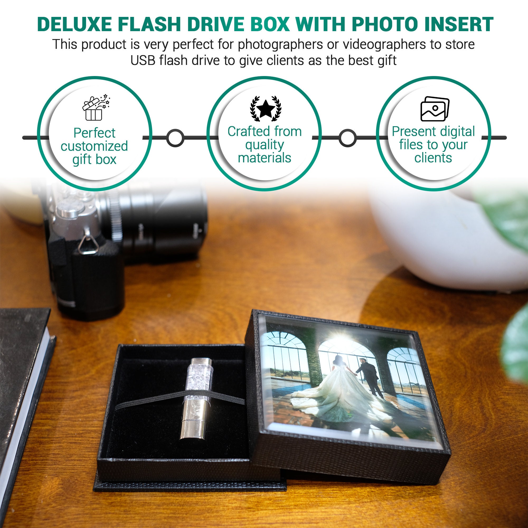 Deluxe Flash Drive Box With Photo Insert - Etsy