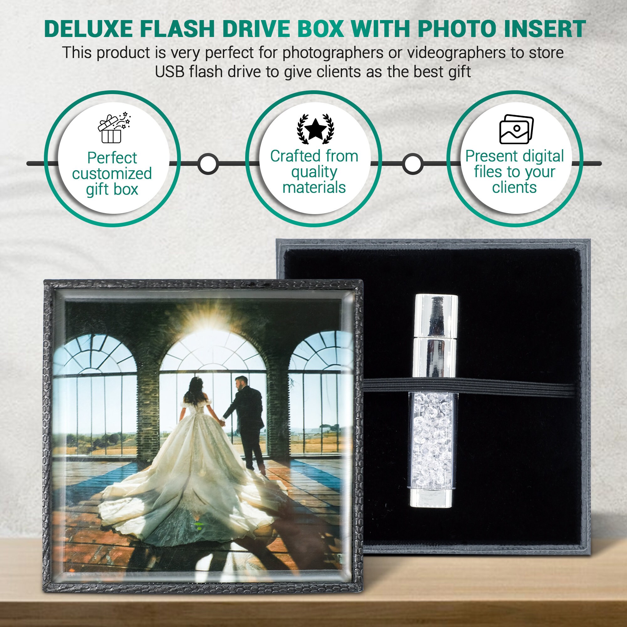 Deluxe Flash Drive Box With Photo Insert - Etsy