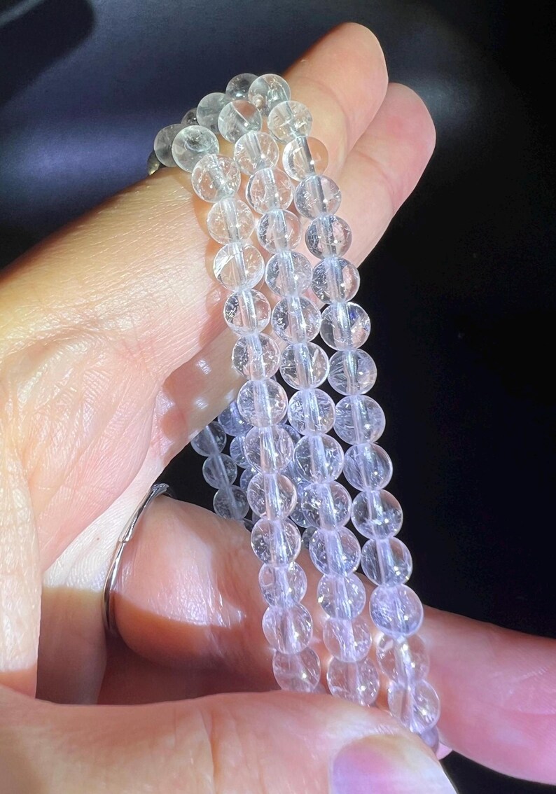 5mm Natural Danburite Angora Crystal Round Beads Healing & Energy ...