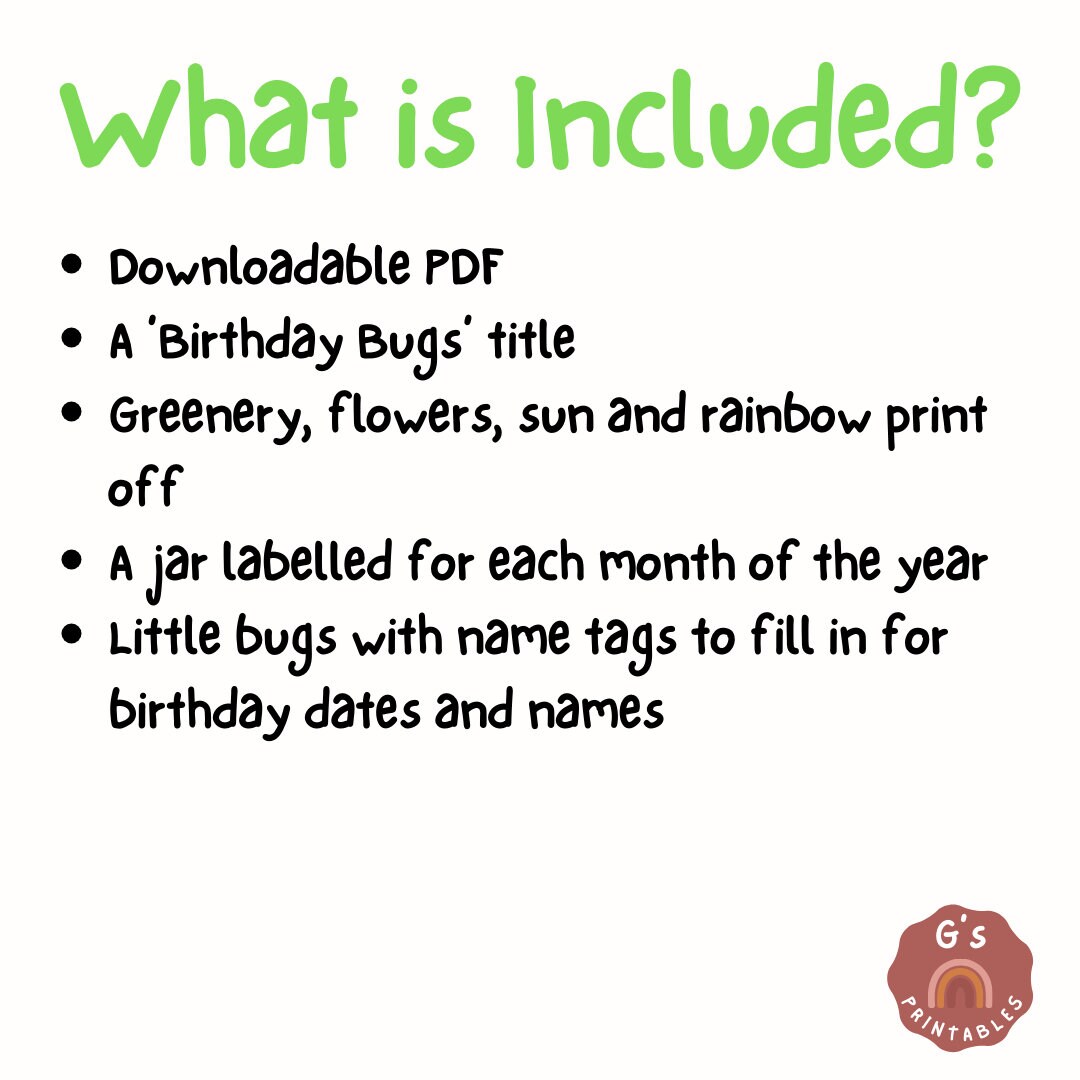 Birthday Bugs Display Chart | Classroom Display | Daycare Display - Etsy