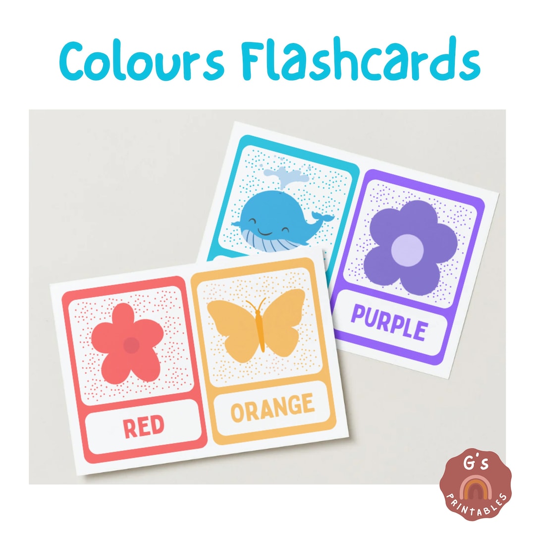 Colours Flashcards | Educational Resource | Digital Prints - Etsy
