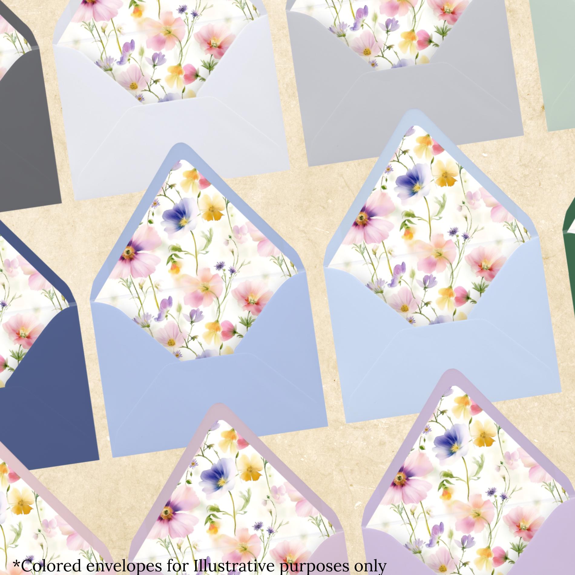 In Bloom Envelope Liners | Printable Floral Inserts for Junk Journals ...