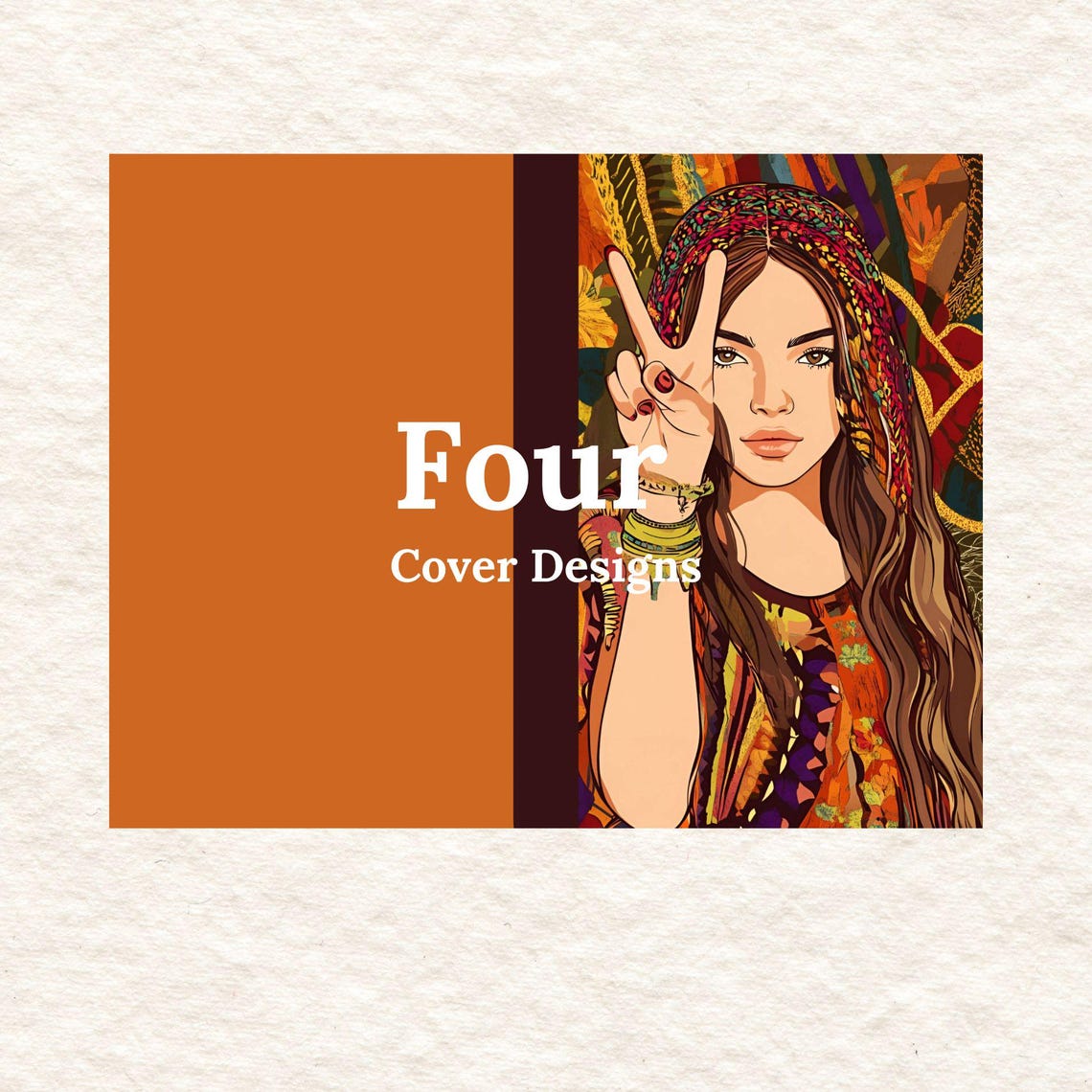 Happy Hippie Girls Junk Journal Covers: Boho 70s Digital Covers, Retro ...