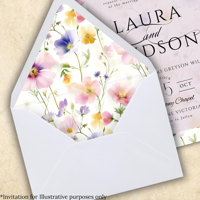 In Bloom Envelope Liners | Printable Floral Inserts for Junk Journals ...