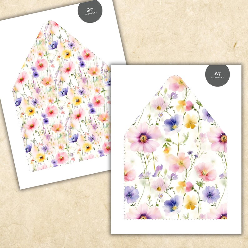 In Bloom Envelope Liners | Printable Floral Inserts for Junk Journals ...