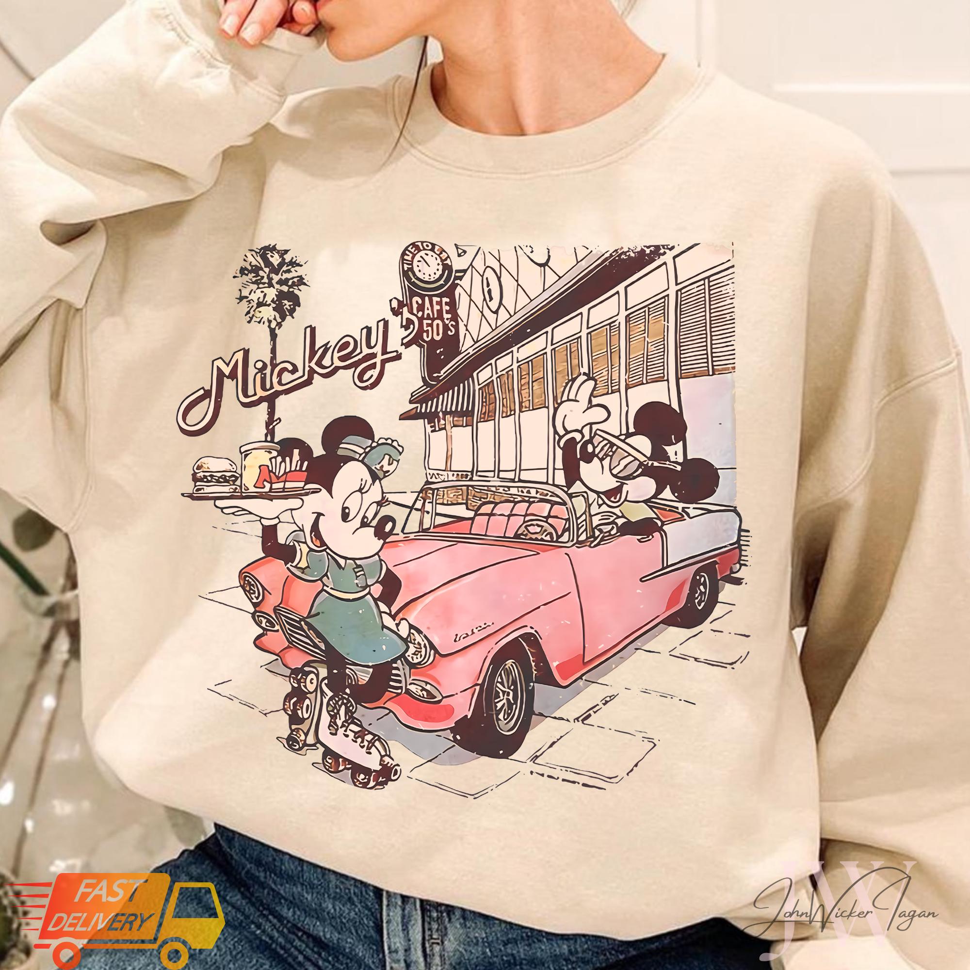 Vintage Disney Mickey and Minnie Vintage Mickey Cafe 50s Retro Png ...