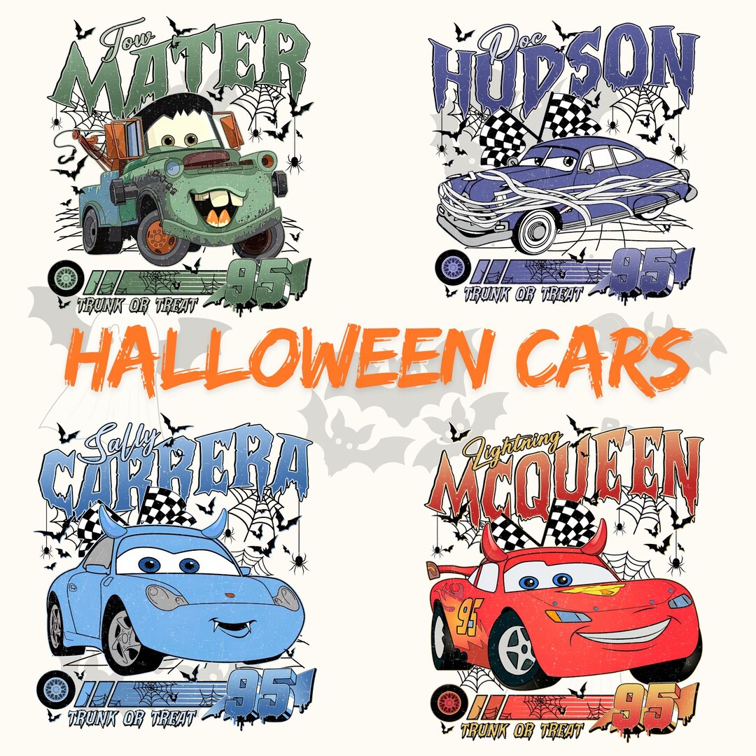 Happy Halloween Cars Bundle PNG, Spooky Vibes, Halloween Masquerade ...