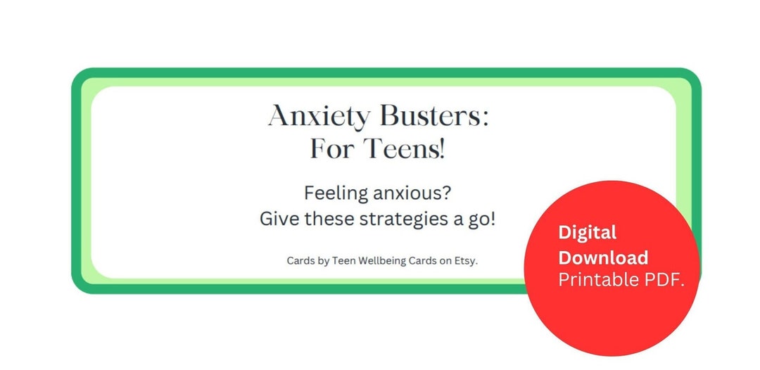Anxiety Busters: for Teens! - Etsy