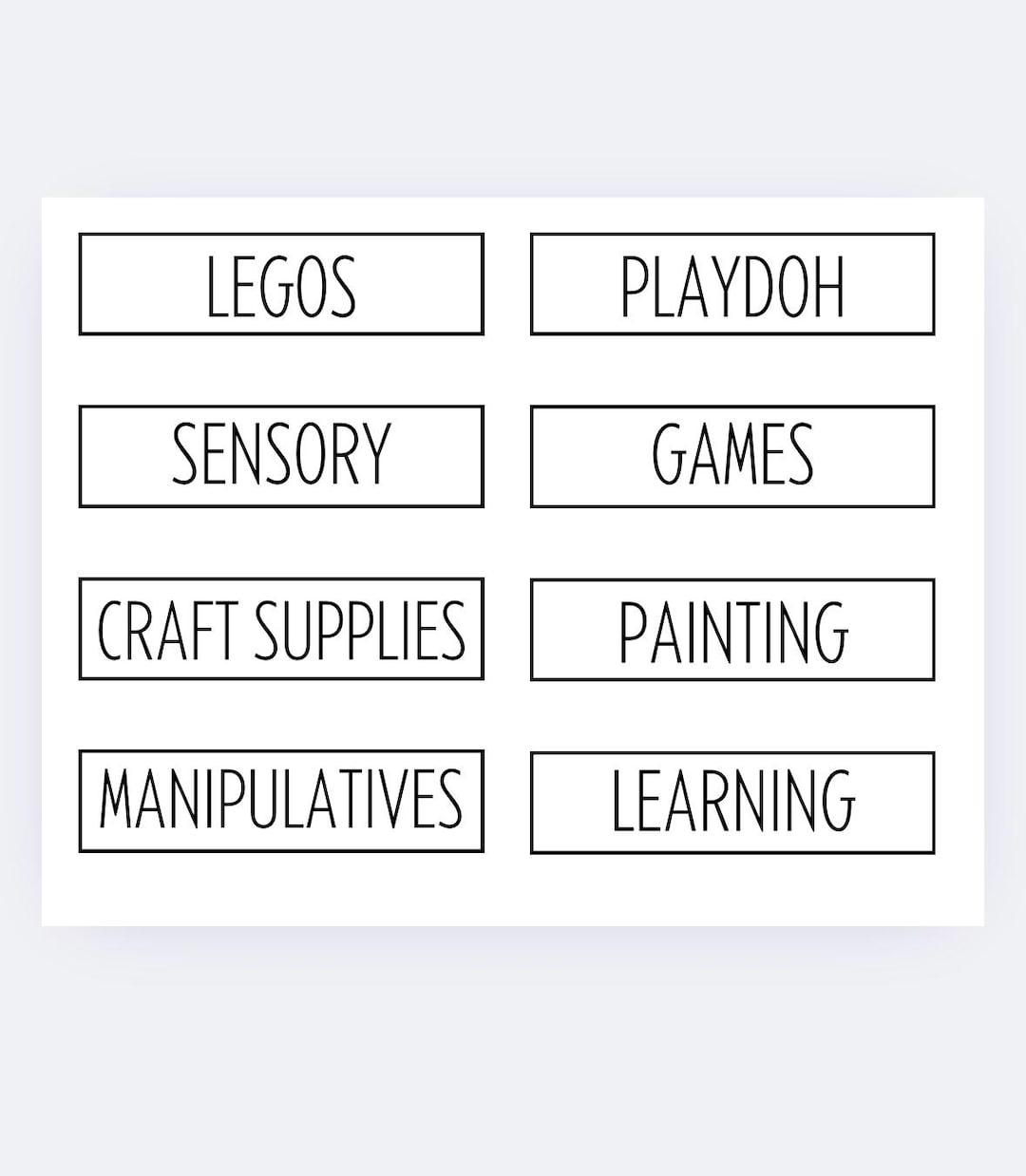 Printable + Editable Storage Bin Labels - Etsy