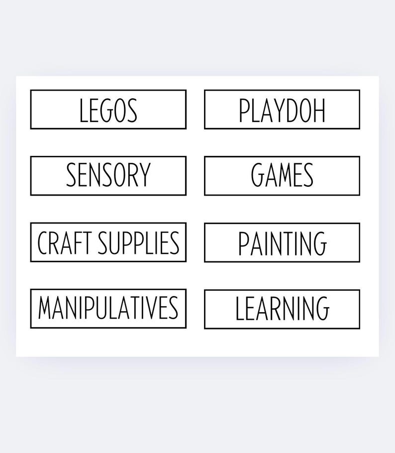 Printable + Editable Storage Bin Labels - Etsy