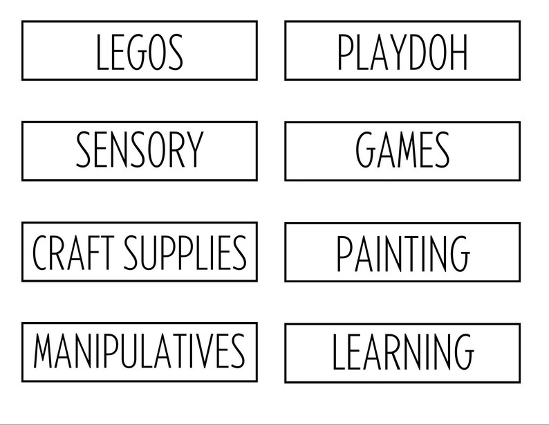 Printable Editable Storage Bin Labels - Etsy