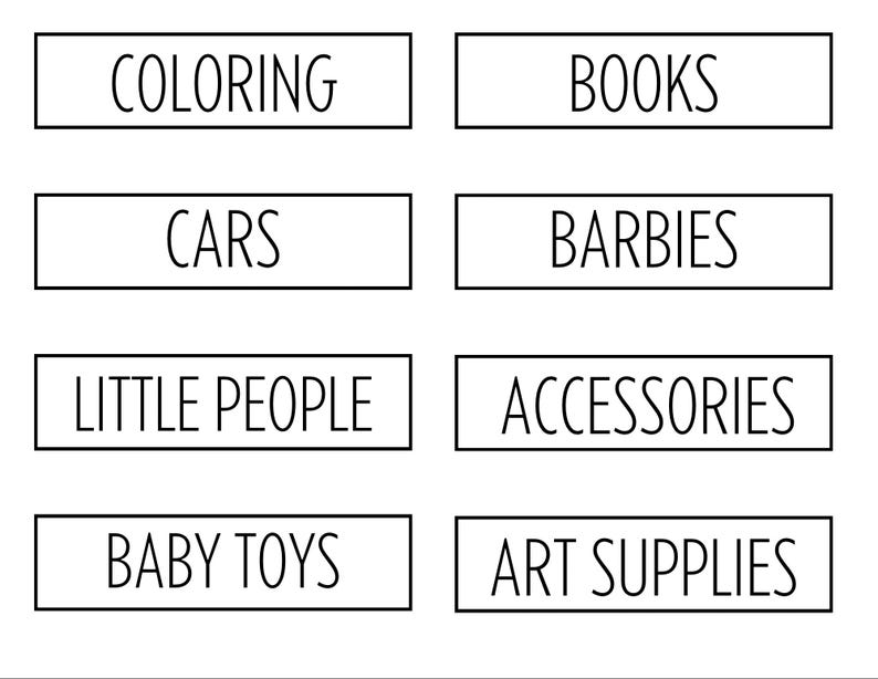 Printable + Editable Storage Bin Labels - Etsy