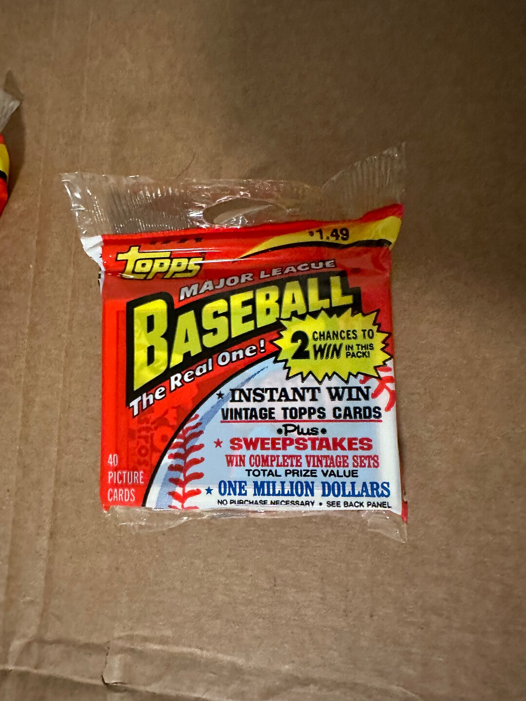 5 PACKS-1991 Topps Baseball Sealed Pack 40 Cards Chipper Jones Rookie ...