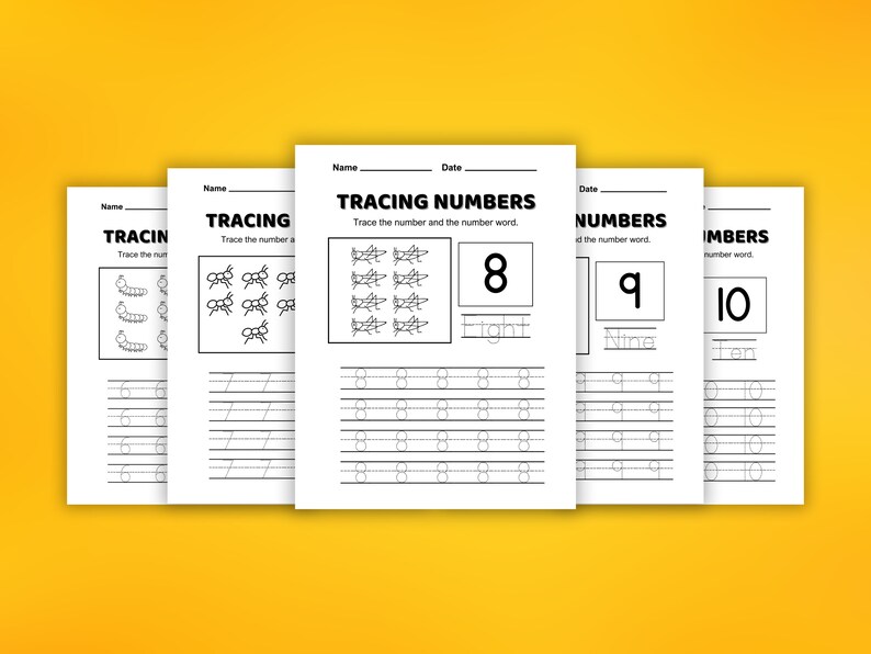 Math Activity Worksheets for Kindergarten and Preschool Black and White ...