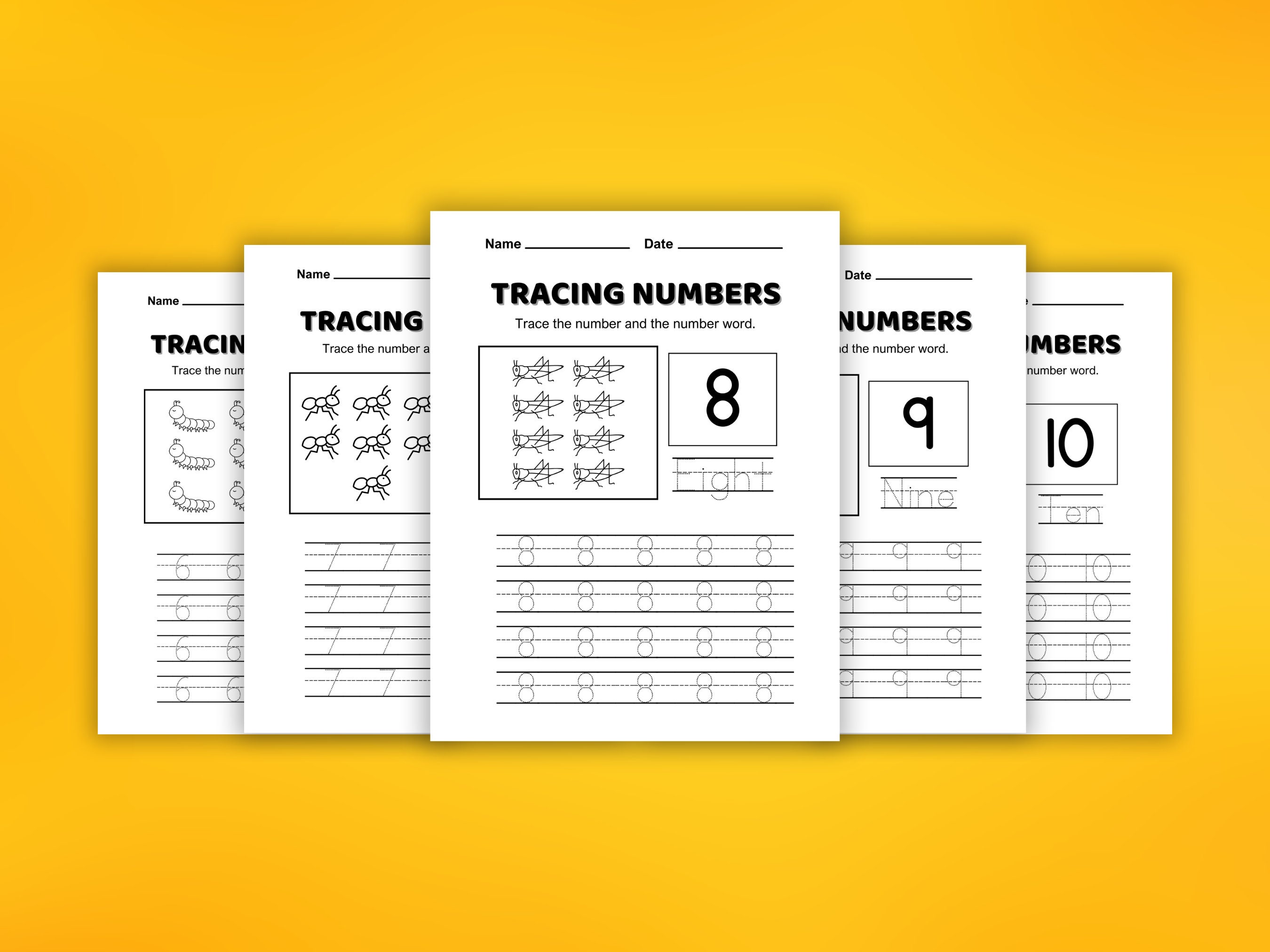 Math Activity Worksheets for Kindergarten and Preschool Black and White ...