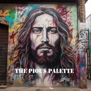 Portrait of Jesus Graffiti Art Version 2 DIGITAL DOWNLOAD - Etsy