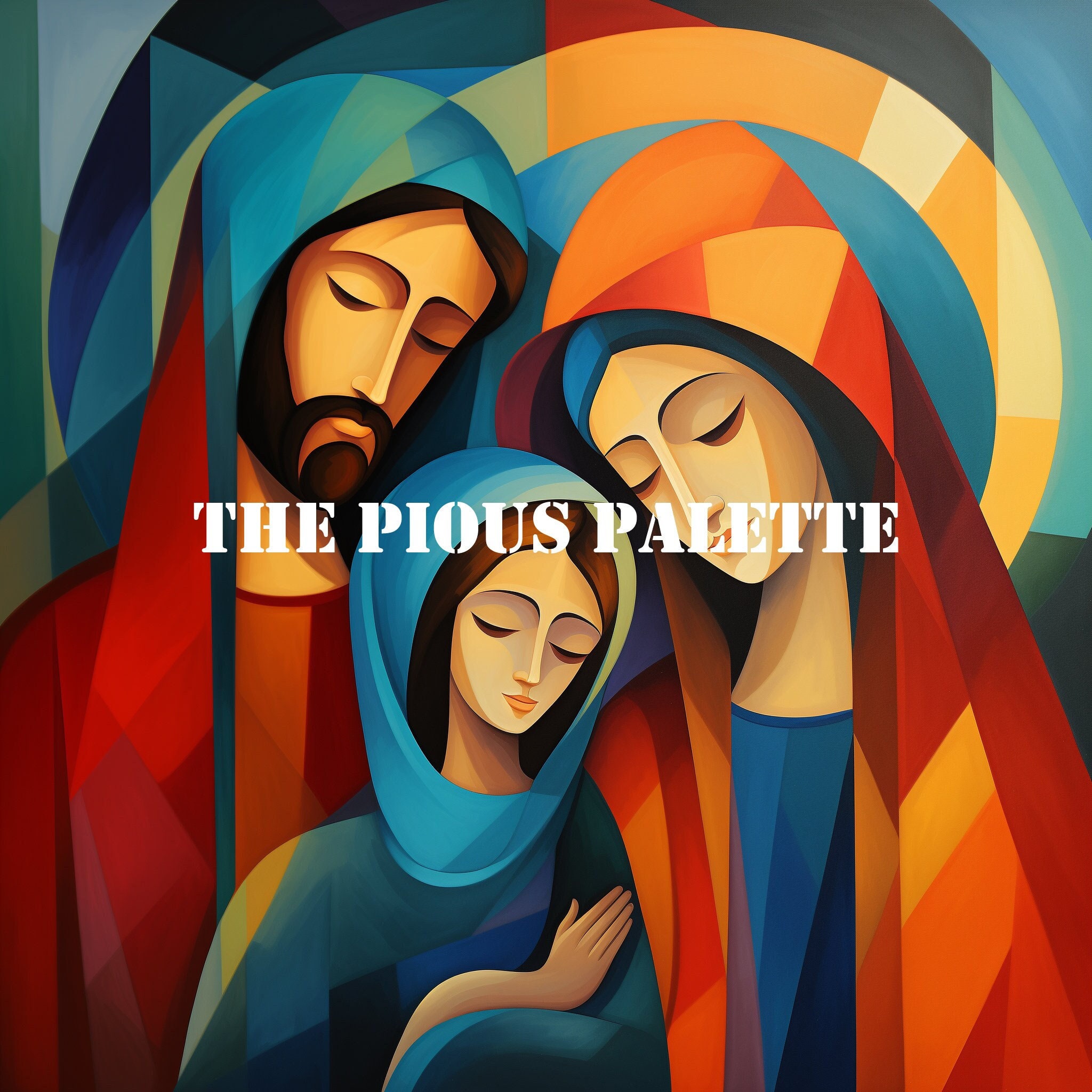 The Holy Family Abstract Bel Art DIGITAL DOWNLOAD - Etsy
