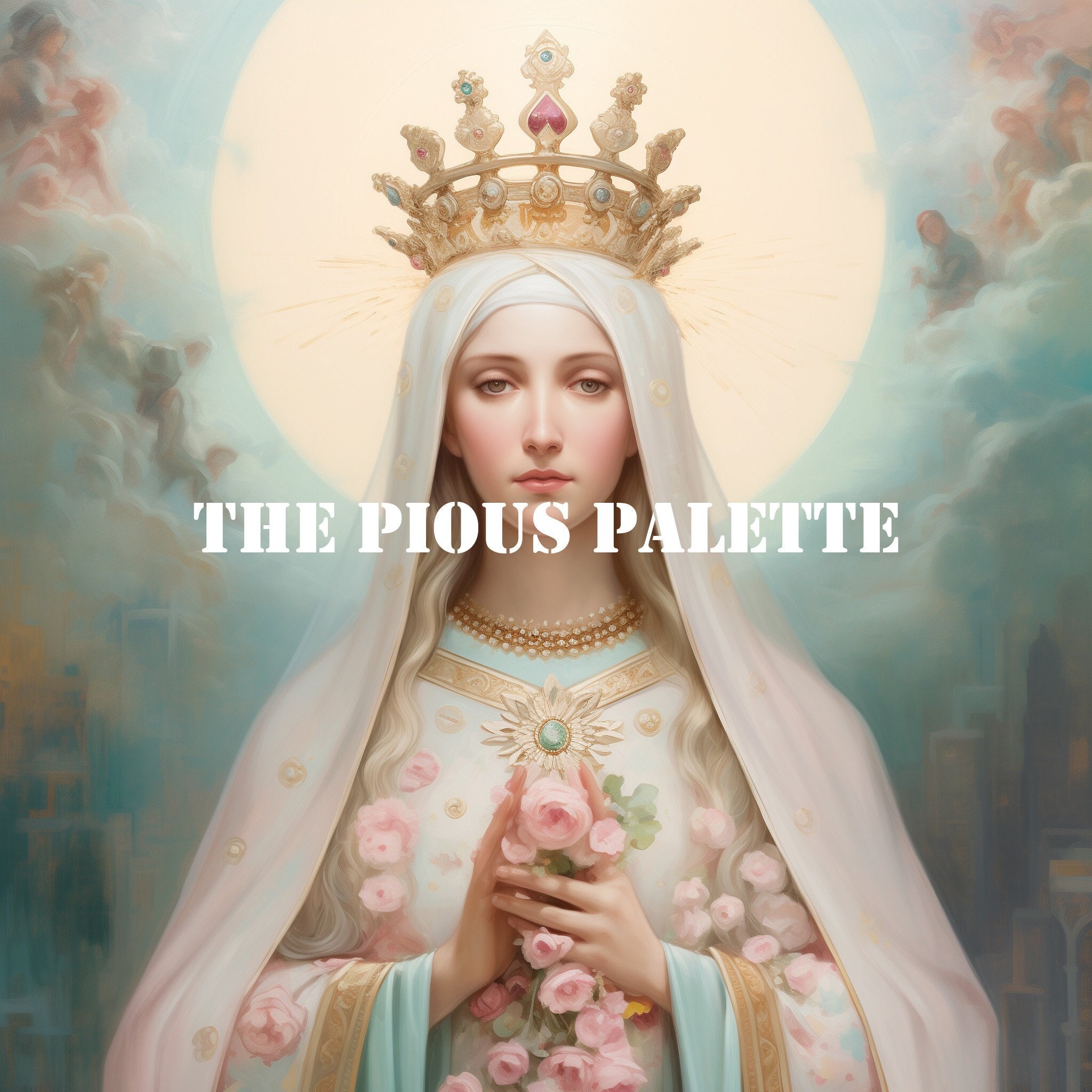 Our Lady of Fatima With Pink Roses Bel Art DIGITAL DOWNLOAD - Etsy