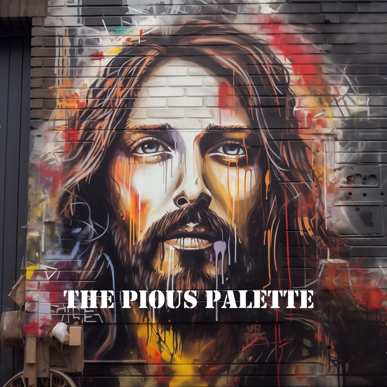 Portrait of Jesus Graffiti Art DIGITAL DOWNLOAD - Etsy