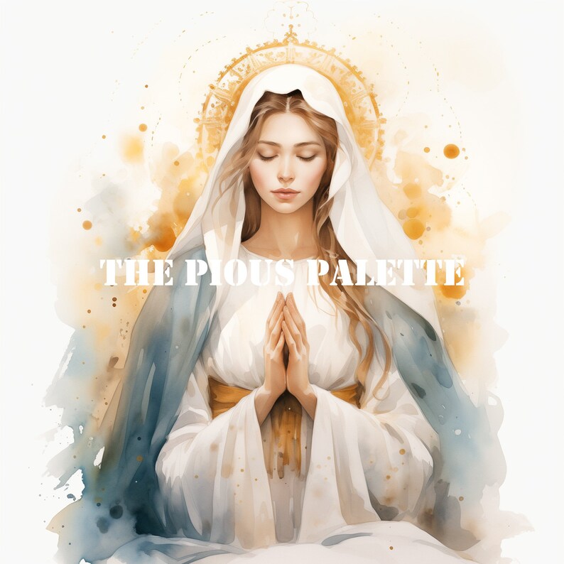 Virgin Mary Watercolor Bel Art DIGITAL DOWNLOAD - Etsy Canada