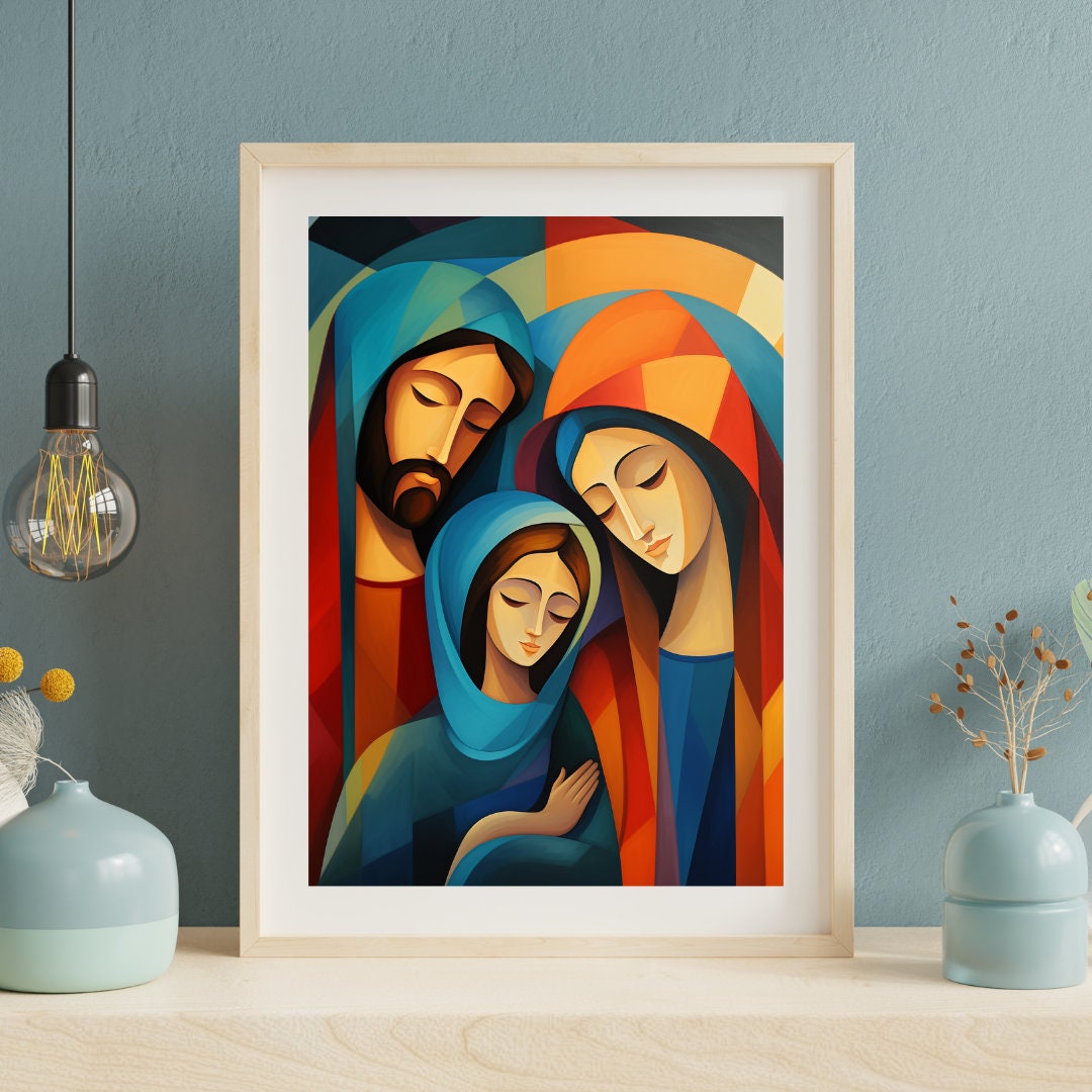 The Holy Family Abstract Bel Art DIGITAL DOWNLOAD - Etsy