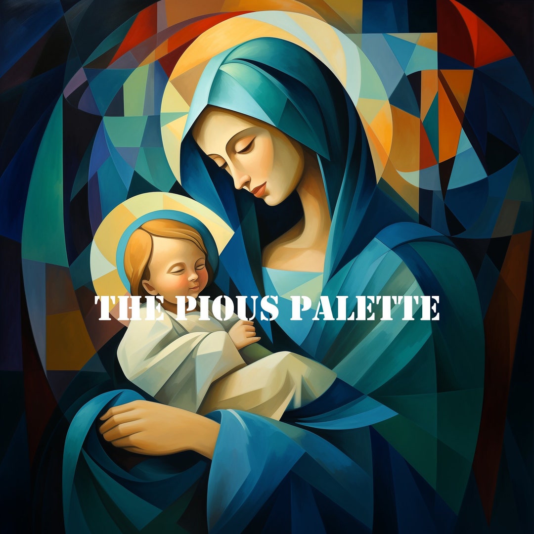Mary and the Child Jesus Cubism Bel Art DIGITAL DOWNLOAD - Etsy