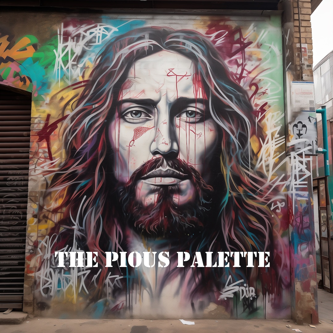 Portrait of Jesus Graffiti Art Version 2 DIGITAL DOWNLOAD - Etsy