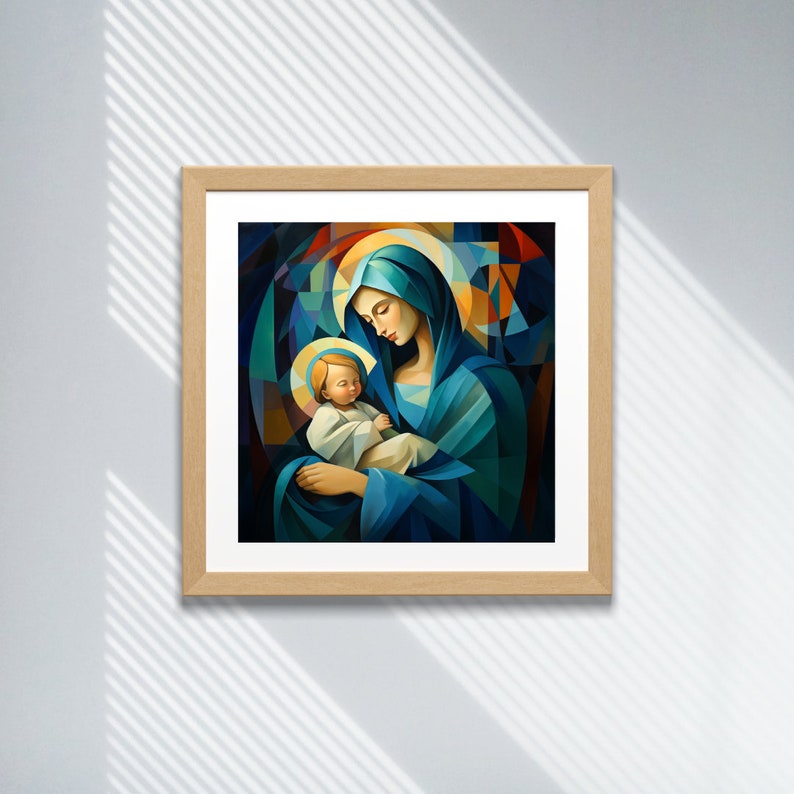 Mary and the Child Jesus Cubism Bel Art DIGITAL DOWNLOAD - Etsy