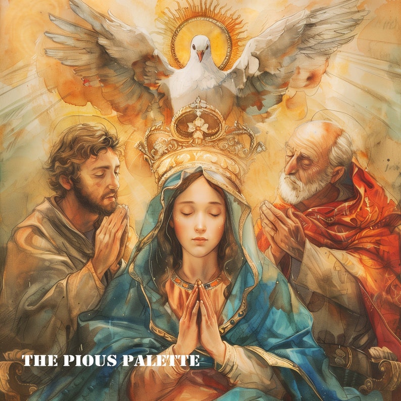 The Coronation of Our Lady Watercolor Bel Art - Etsy