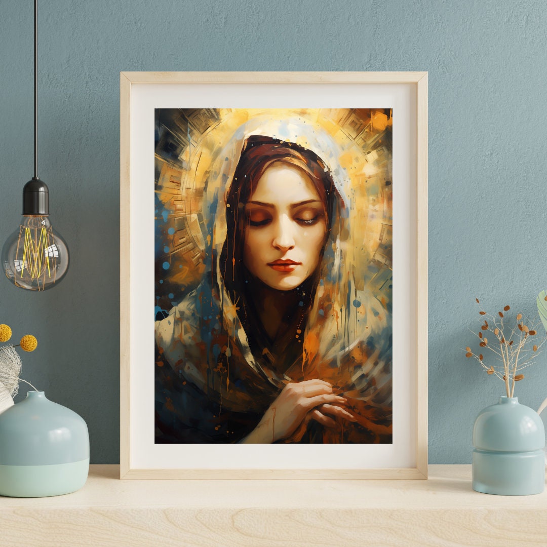 Virgin Mary Abstract Version 2 Bel Art DIGITAL DOWNLOAD - Etsy