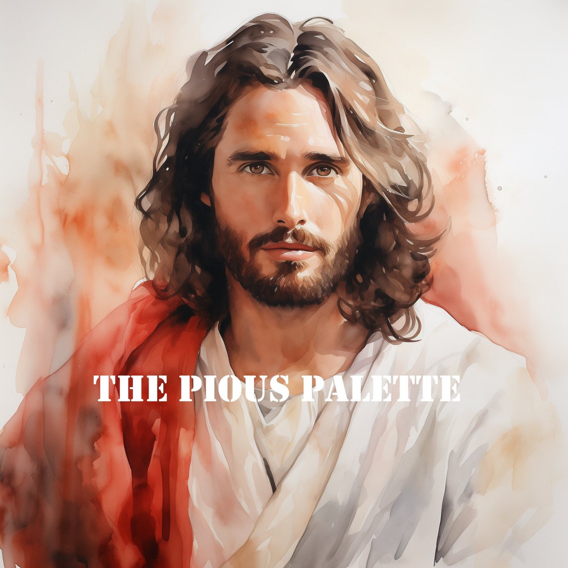 Portrait of Jesus Watercolor Version 2 Bel Art DIGITAL DOWNLOAD - Etsy