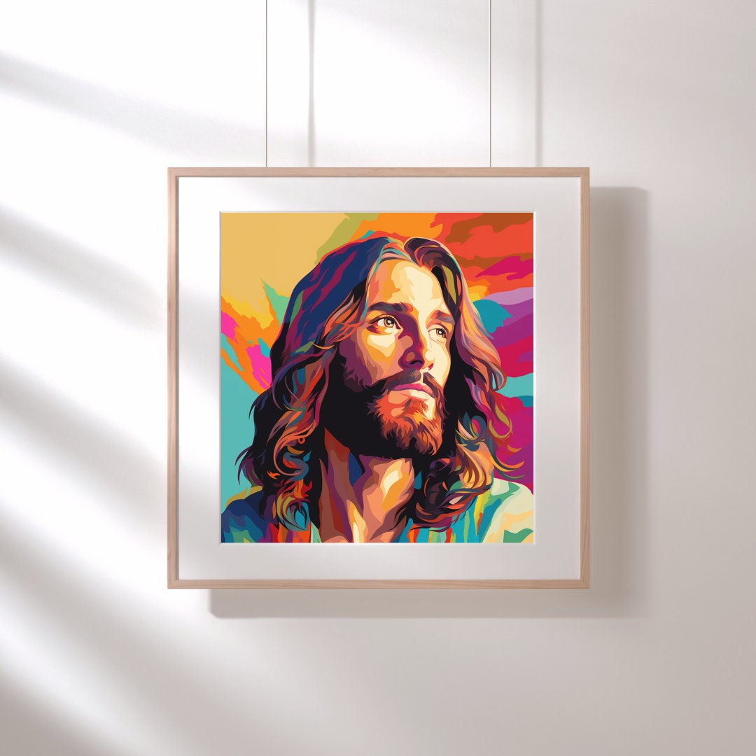 Portrait of Jesus Pop Art DIGITAL DOWNLOAD - Etsy