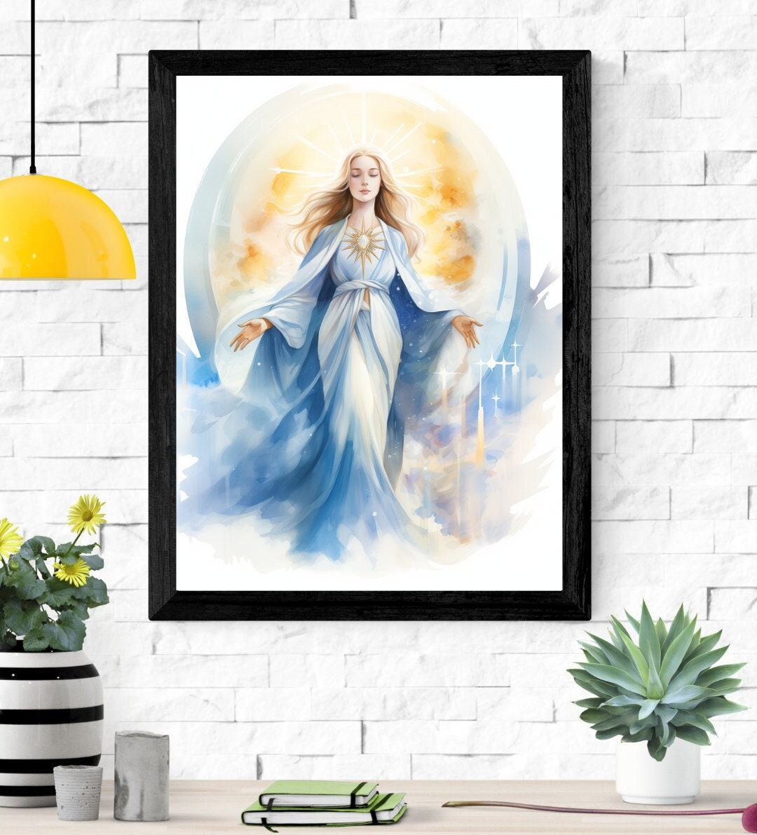 Mary, Morning Star Watercolor Bel Art DIGITAL DOWNLOAD - Etsy
