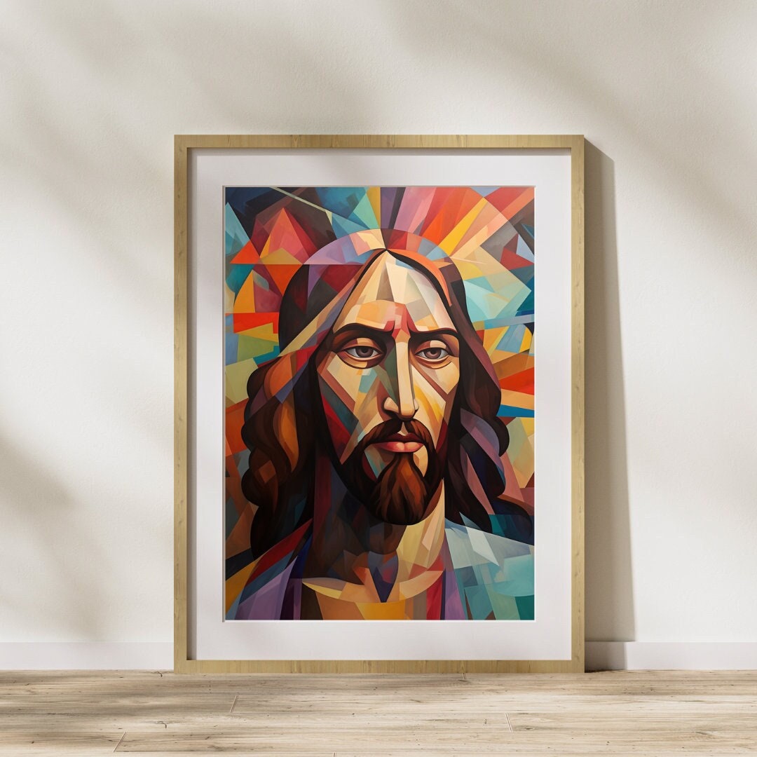 Portrait of Jesus Cubism Version 2 Bel Art DIGITAL DOWNLOAD - Etsy
