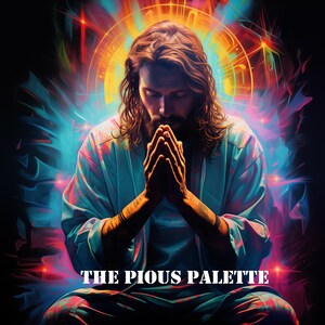 Jesus Praying Neon Light Art DIGITAL DOWNLOAD - Etsy