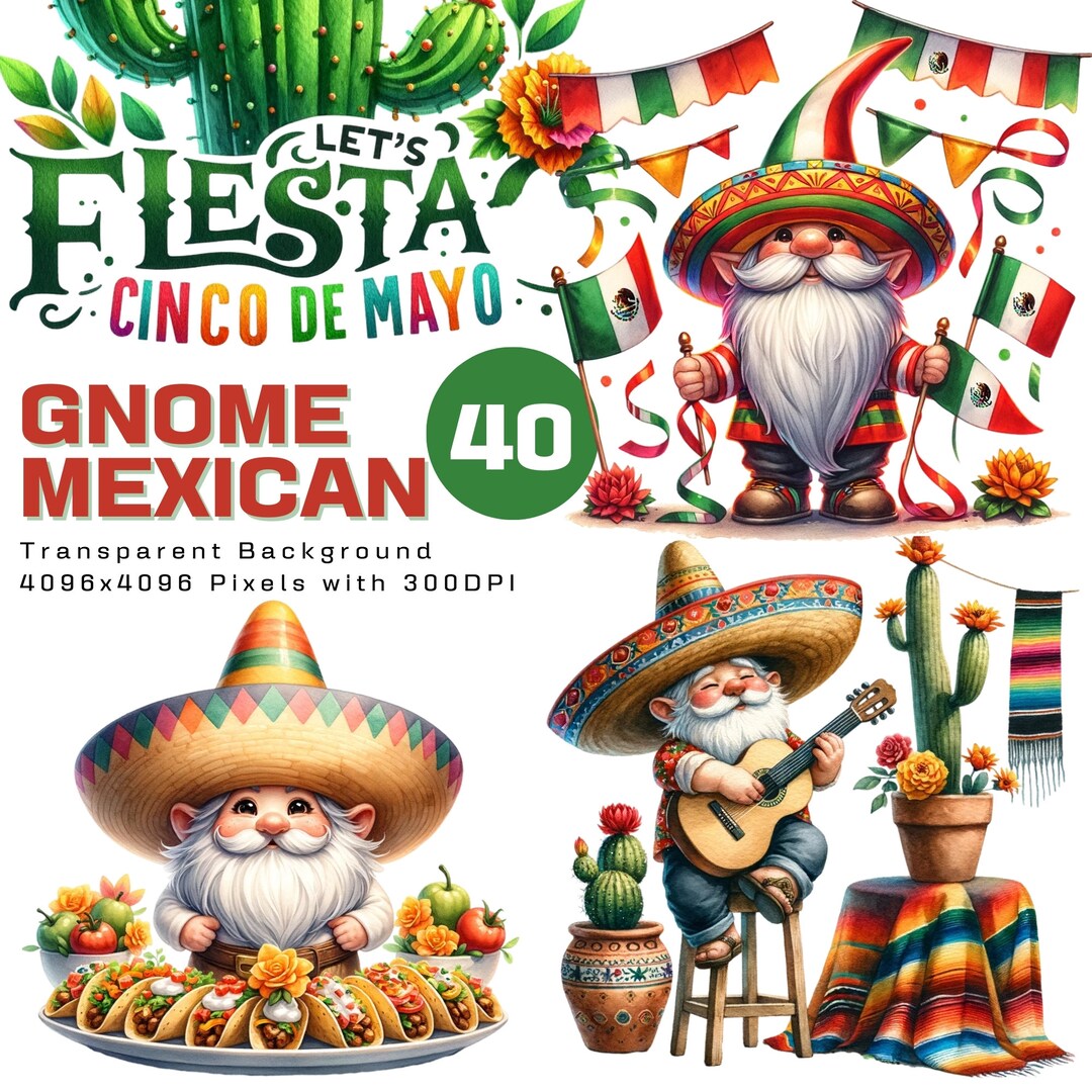 Cinco De Mayo Gnome ,mexican Gnomes ,fiesta Gnomes ,sublimation Gnome ...