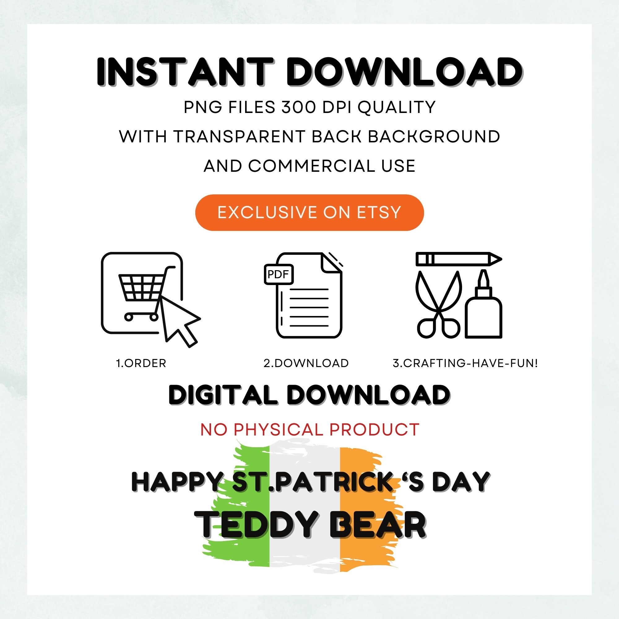 St Patrick Teddy Bear Clipart, Artful Watercolor Bear, Artful Bear Art ...