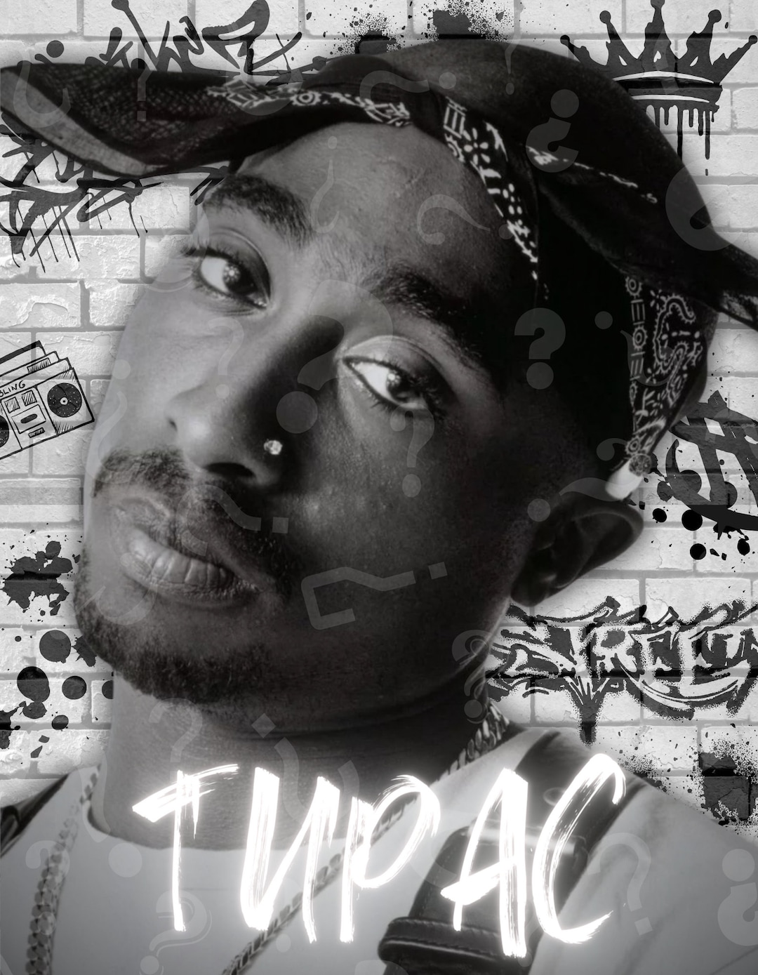 Tupac T-shirt Design - Etsy
