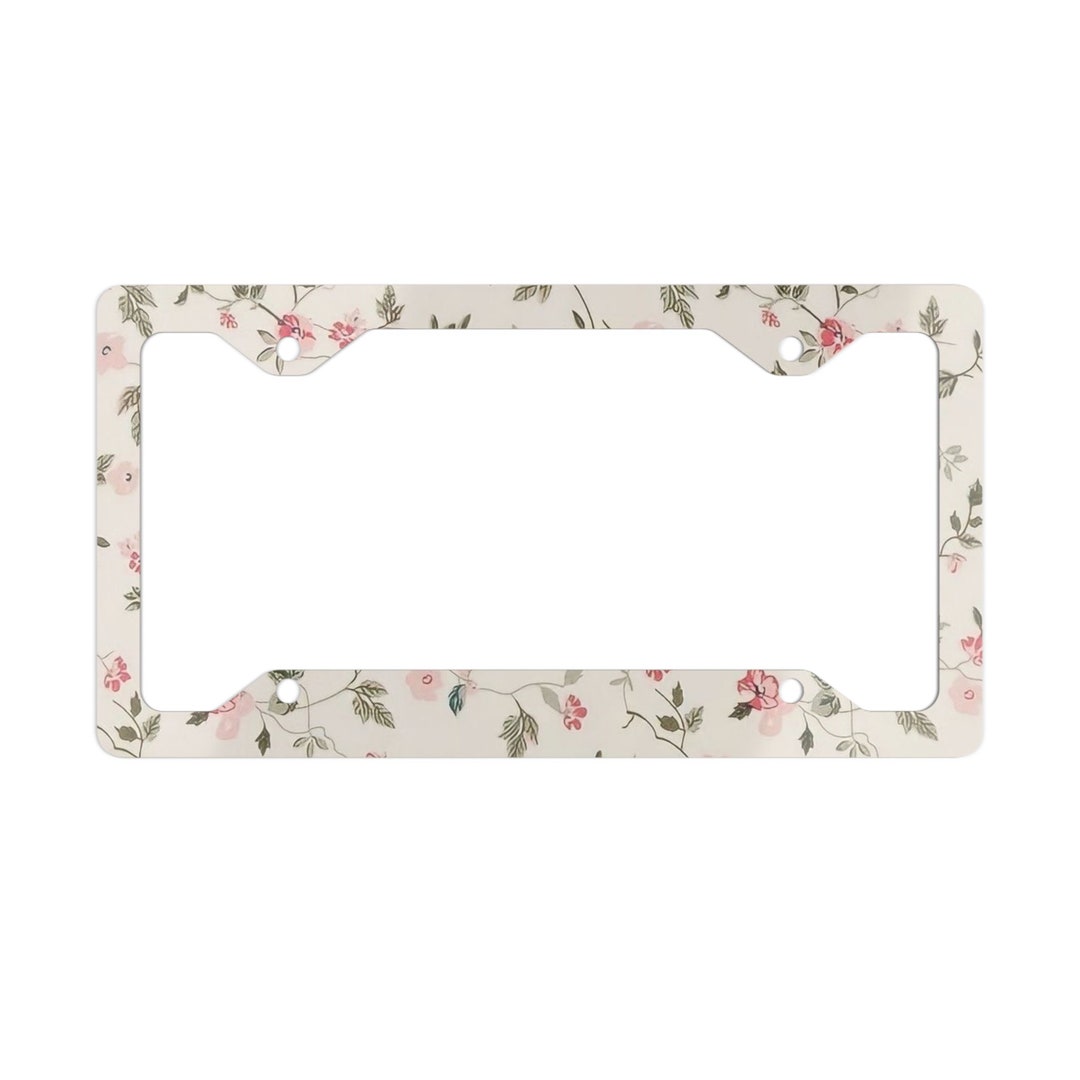 Coquette Floral Metal License Plate Frame - Etsy