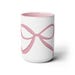 Coquette Pink Bow Two-tone Coffee Mugs, 15oz - Etsy