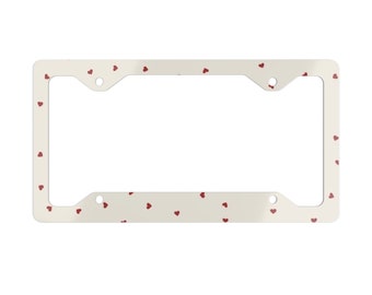Coquette Hearts Metal License Plate Frame - Etsy