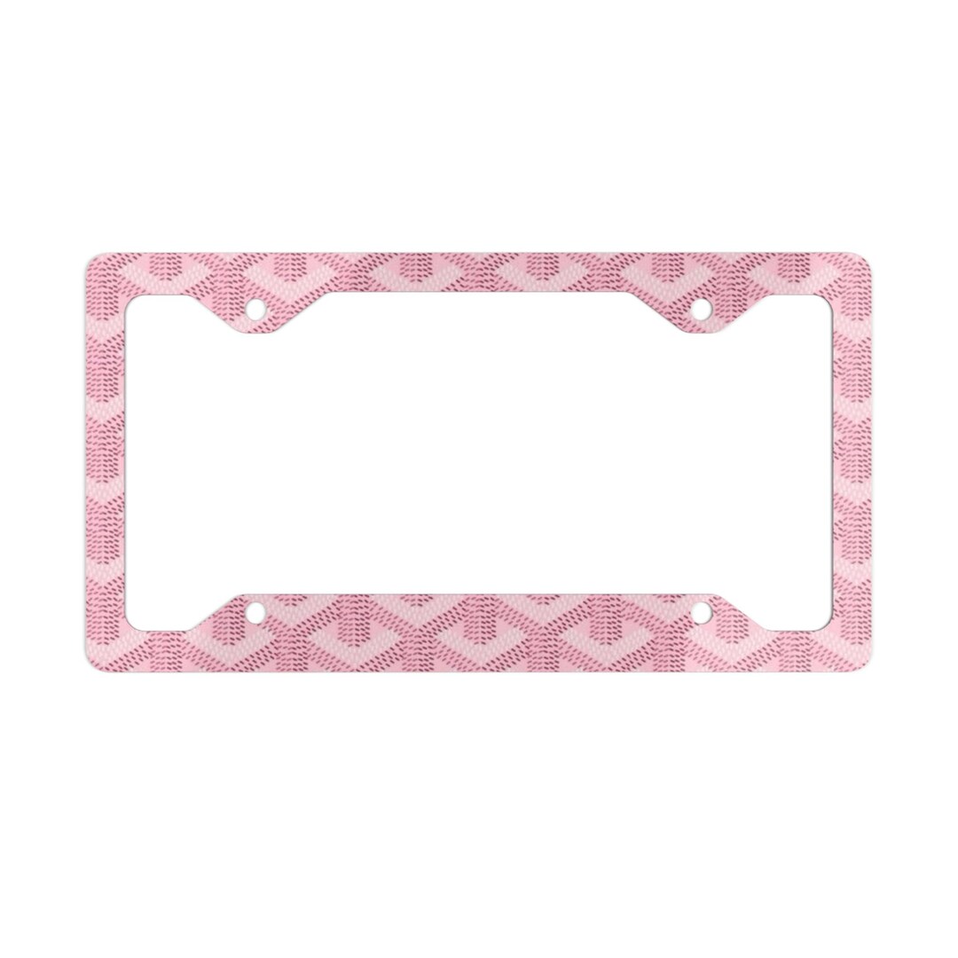 Pink Chic Design Metal License Plate Frame, Designer Inspired, Girly ...