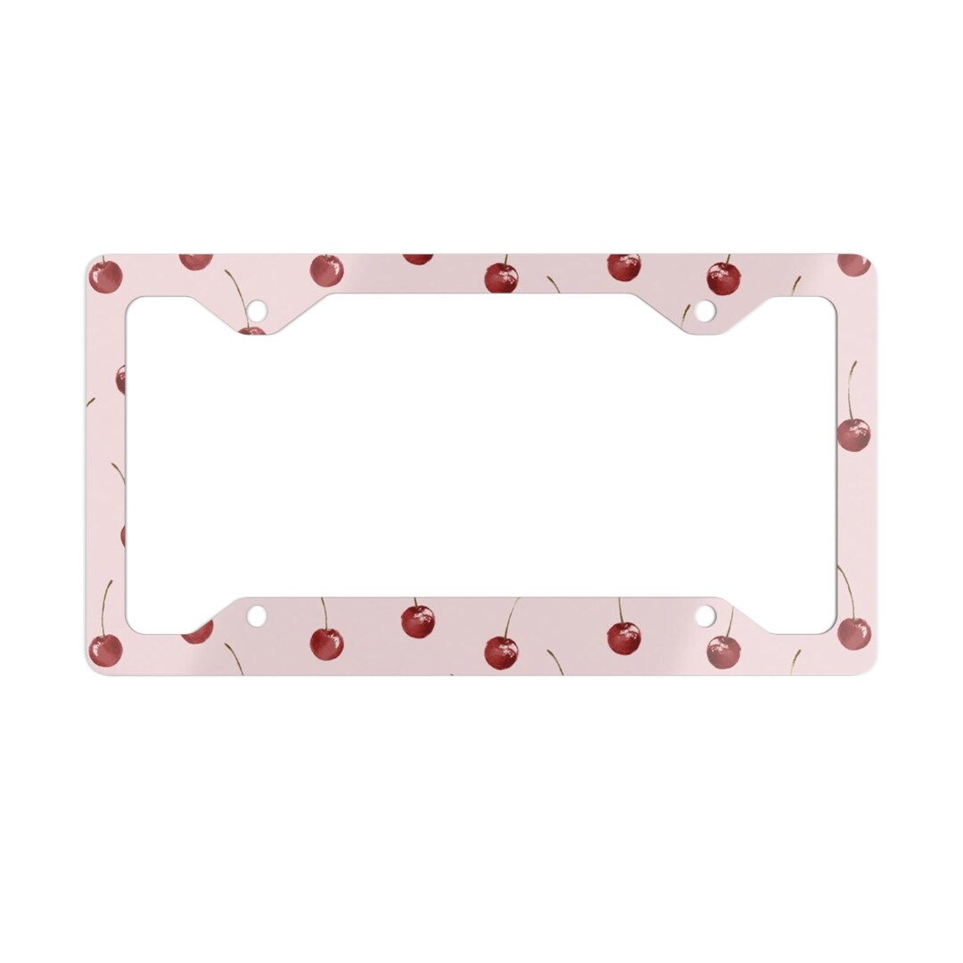 Coquette Pink Cherry Metal License Plate Frame - Etsy