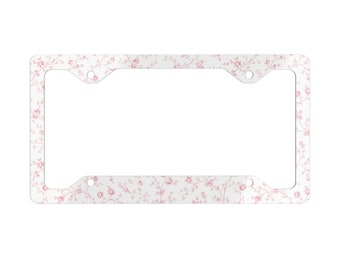 Coquette Pink Polka Lace Metal License Plate Frame - Etsy