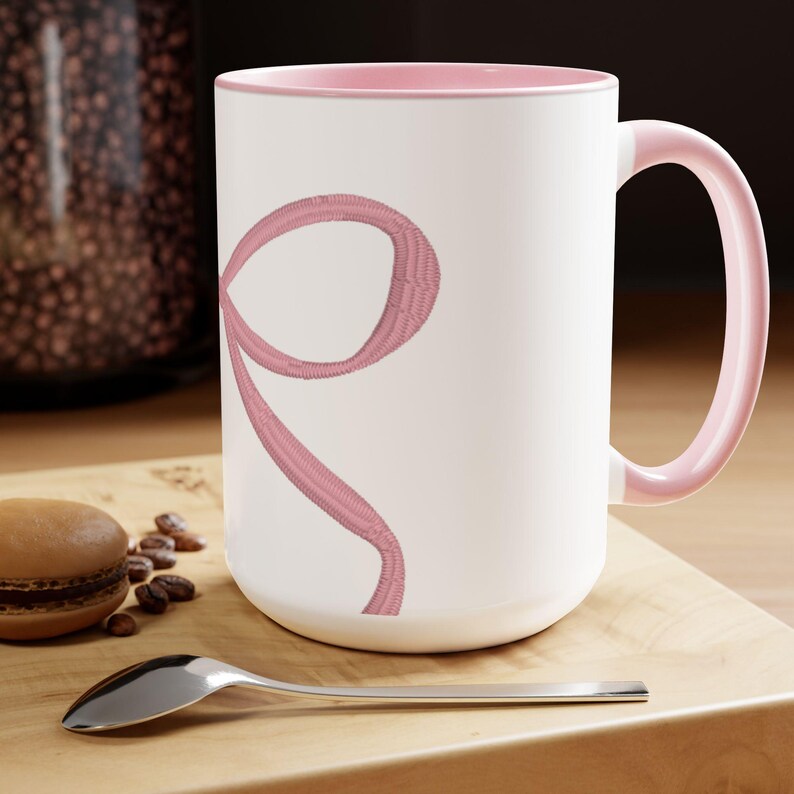 Coquette Pink Bow Two-tone Coffee Mugs, 15oz - Etsy