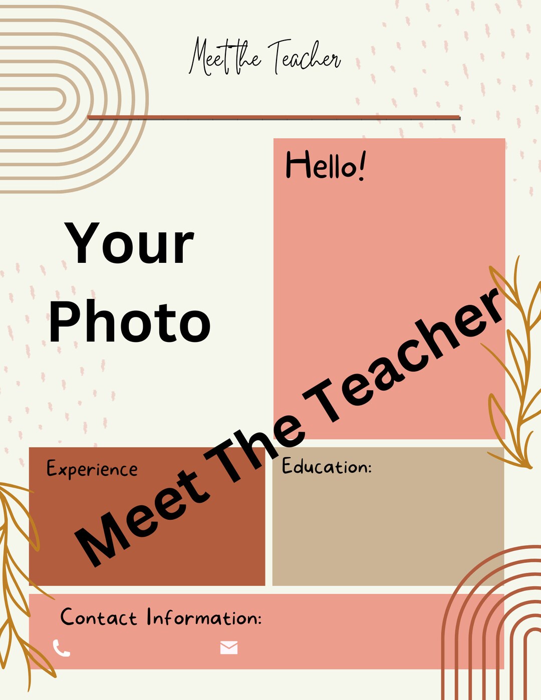 Meet the Teacher Pink Digital Meet the Teacher Introduce - Etsy