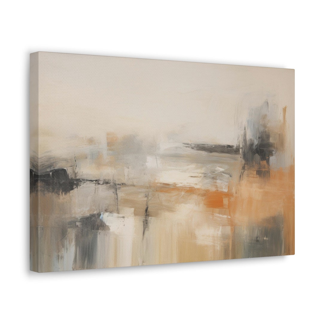 Abstract Painted Prairie Landscape Canvas Print, Abstract Wall Art ...